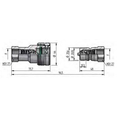 PBVX DN13 - BG3 - ISO 12,5 - Hidravlika PRIT