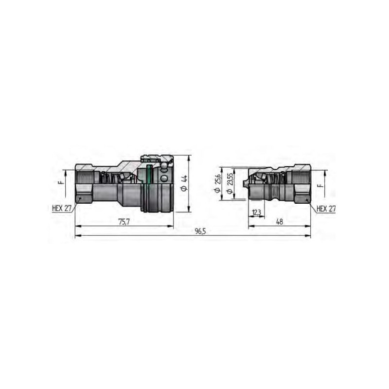 PBVX DN13 - BG3 - ISO 12,5 - Hidravlika PRIT